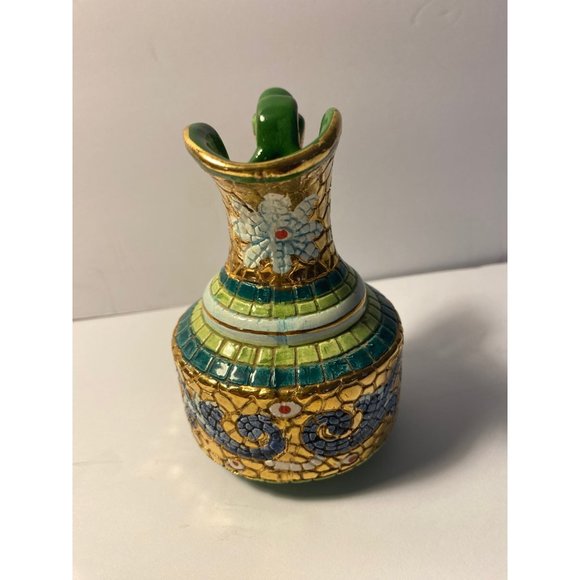 Accents | Italian Pottery Pitcher Lavorato Dipinto A Mano Oro Zecchino ...